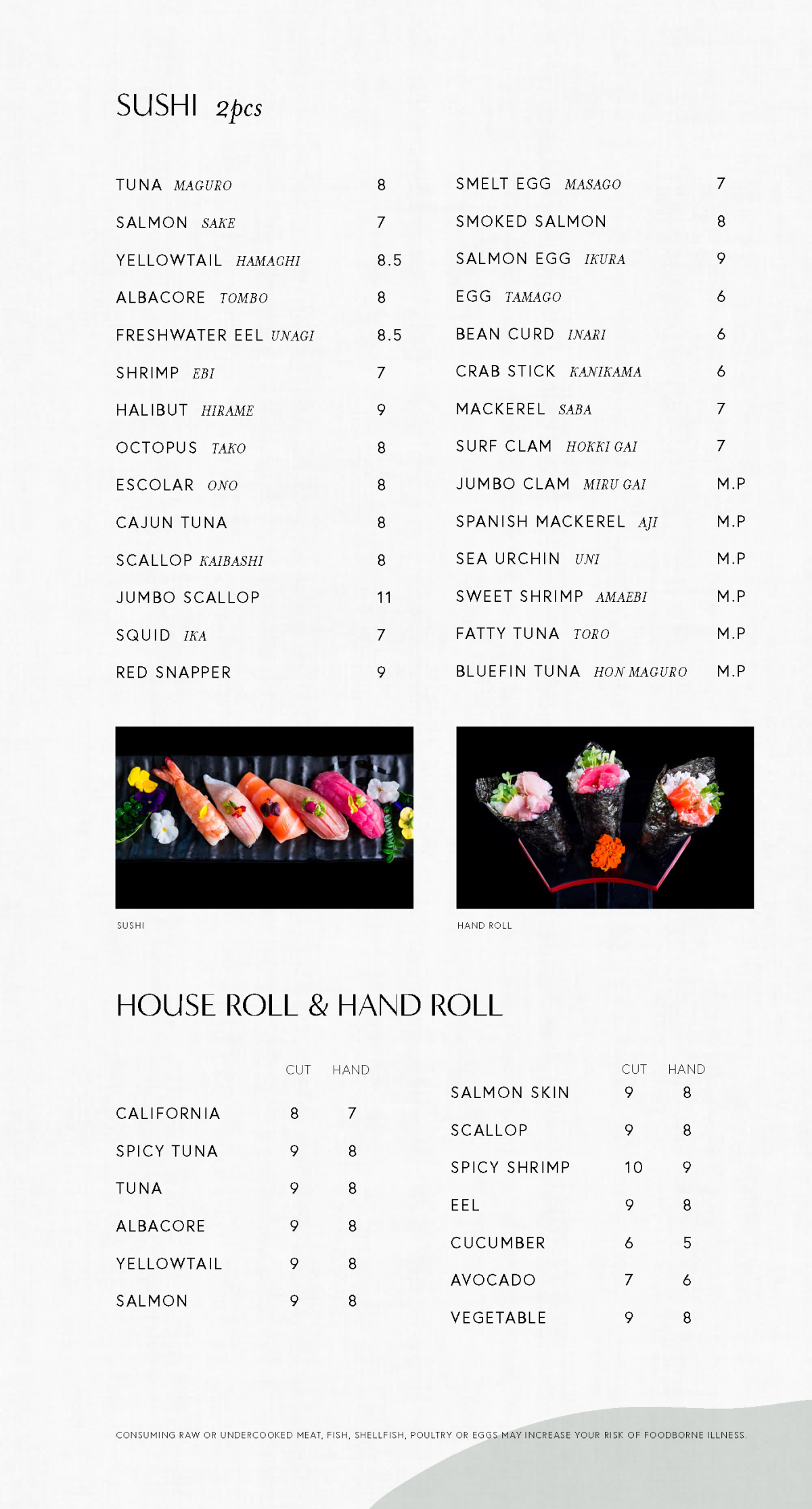 Menu – Umami Japanese Restaurant