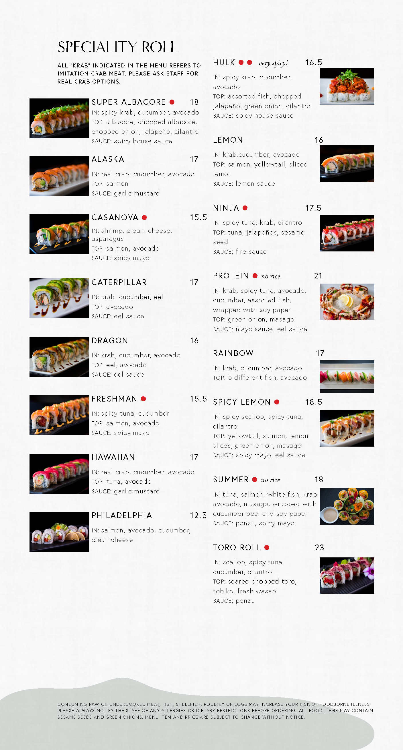 Menu – Umami Japanese Restaurant
