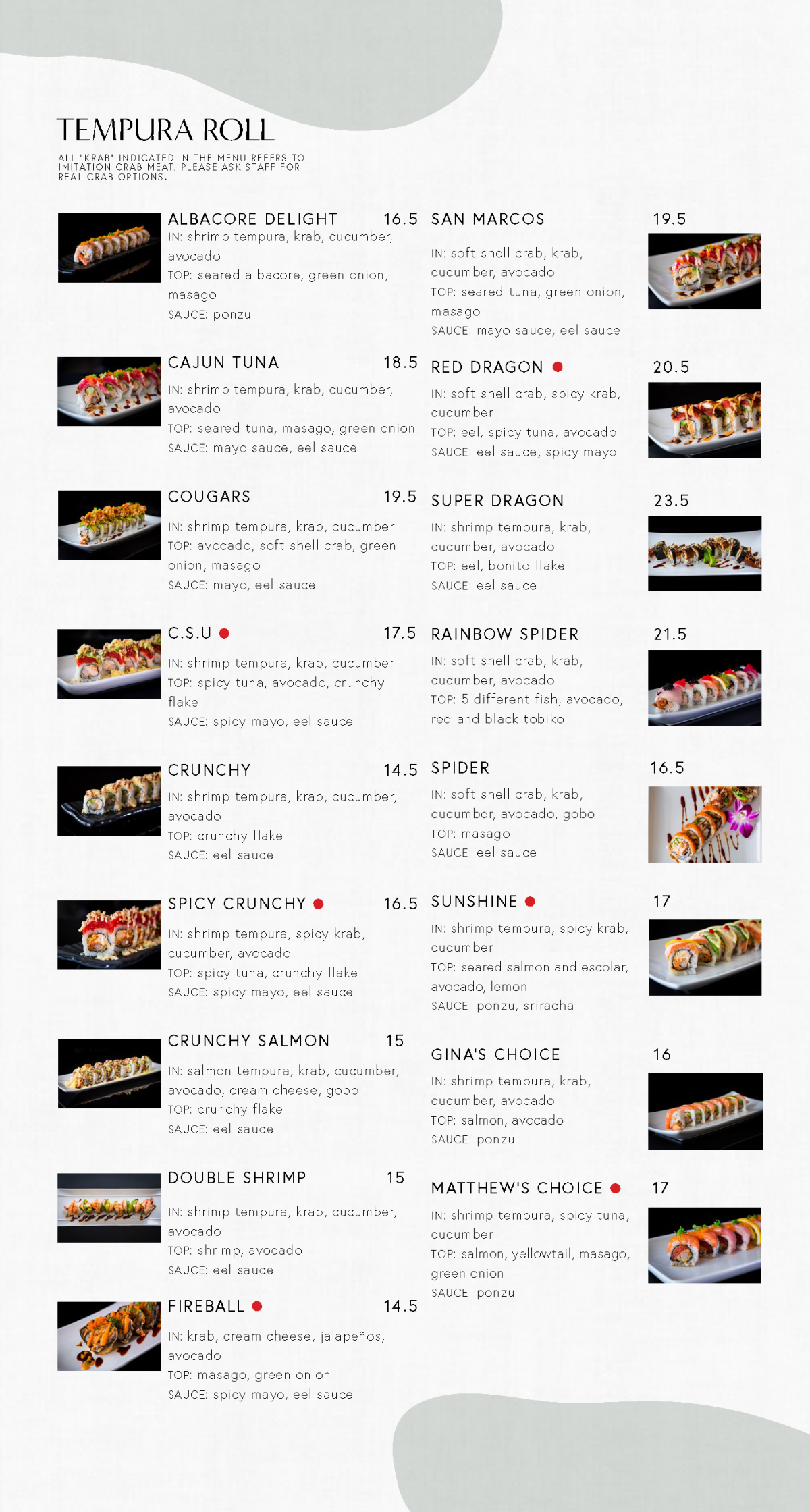 Menu – Umami Japanese Restaurant