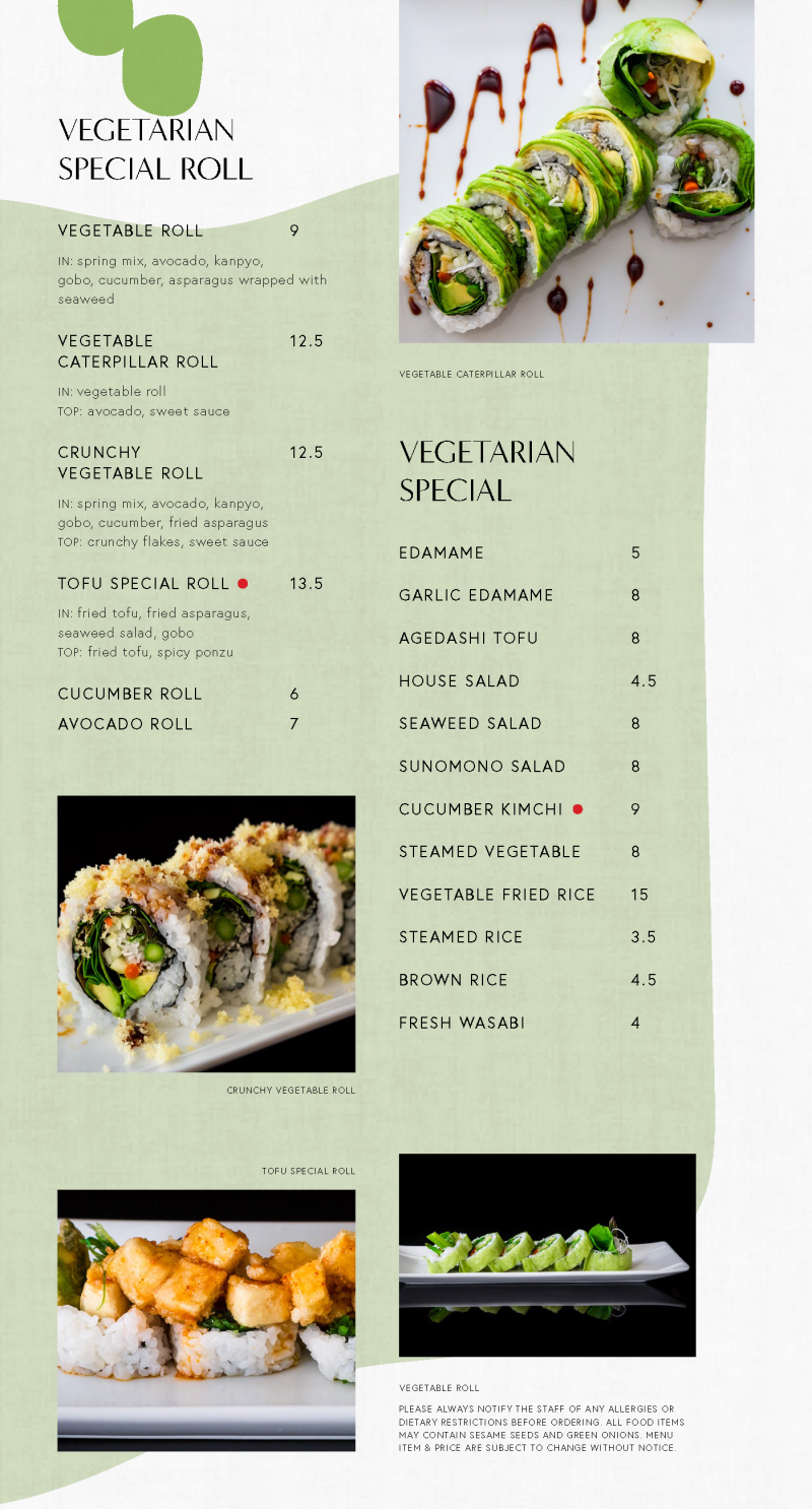 Menu – Umami Japanese Restaurant